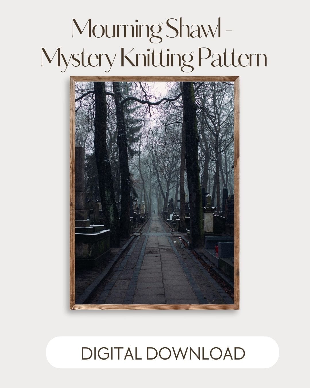Mystery Knitting Pattern - Mourning Shawl - Digital Pattern ...