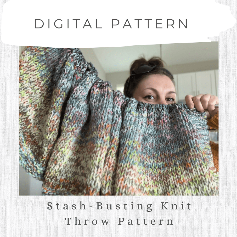 Stash Busting Knit Throw Pattern - Digital Pattern – Mountaintop Yarn