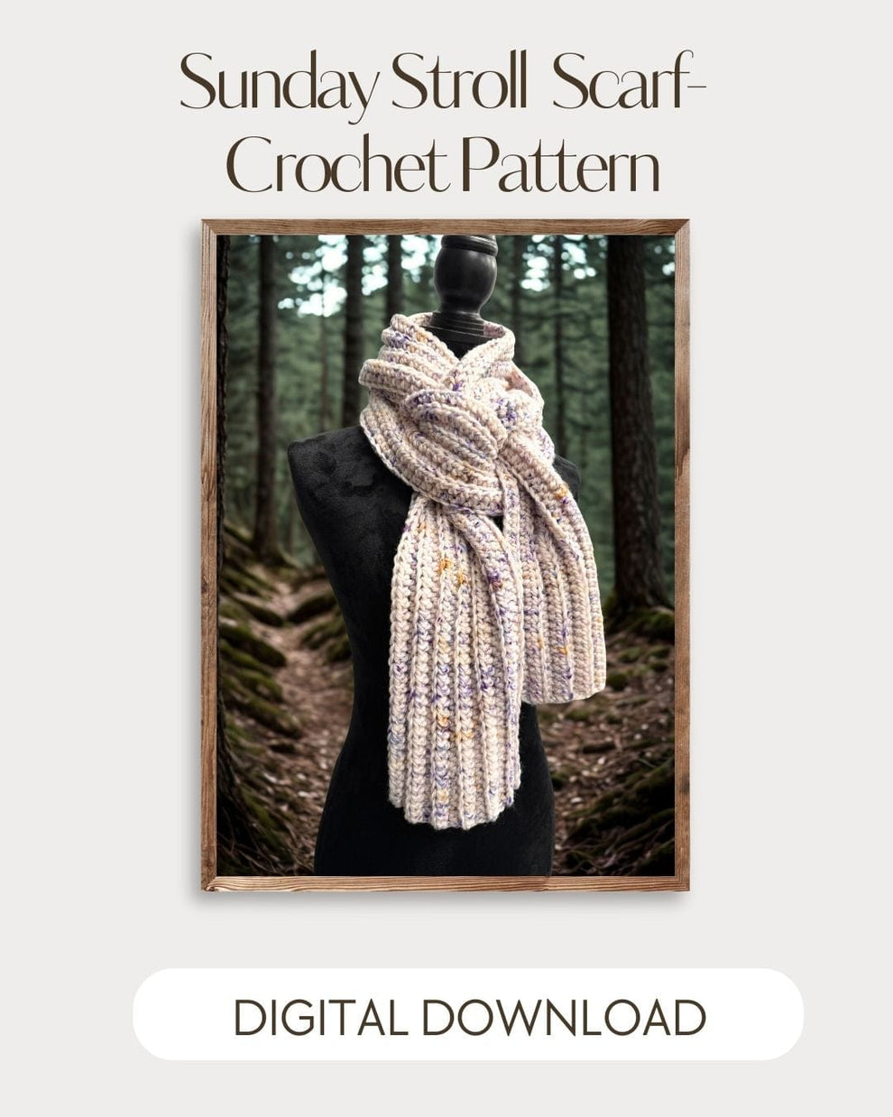 Sunday Stroll Crochet Scarf - Digital Pattern – Mountaintop Yarn