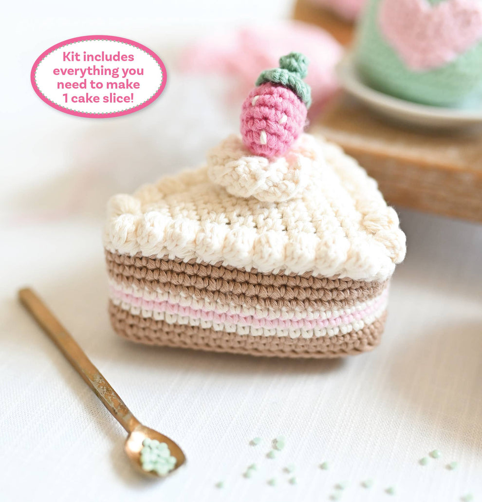 Crochet Café Amigurumi Kit Cake Slice – Mountaintop Yarn